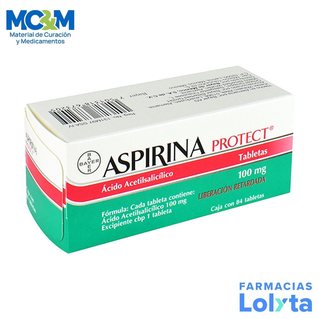 ASPIRINA PROTECT 100 MG C/84 TAB ACIDO ACETILSALICILICO LAB BAYER ...